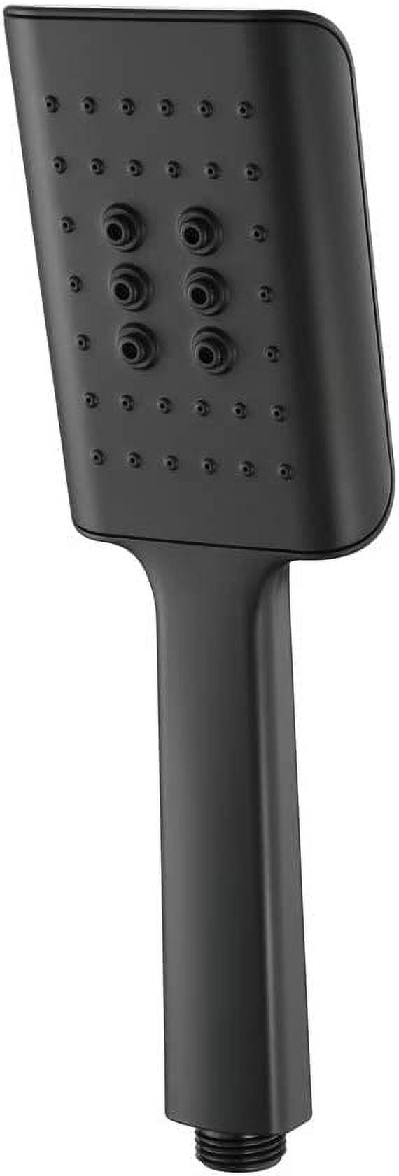 Black Shower Head, Square Universal G1/2Inch Bath Shower Handheld with ...