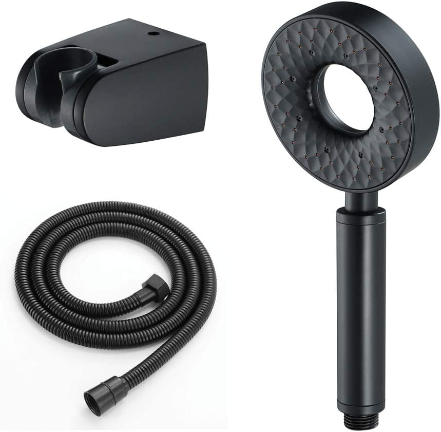 Black Shower Head with High Pressure, Adjustable Flow Handheld Shower ...