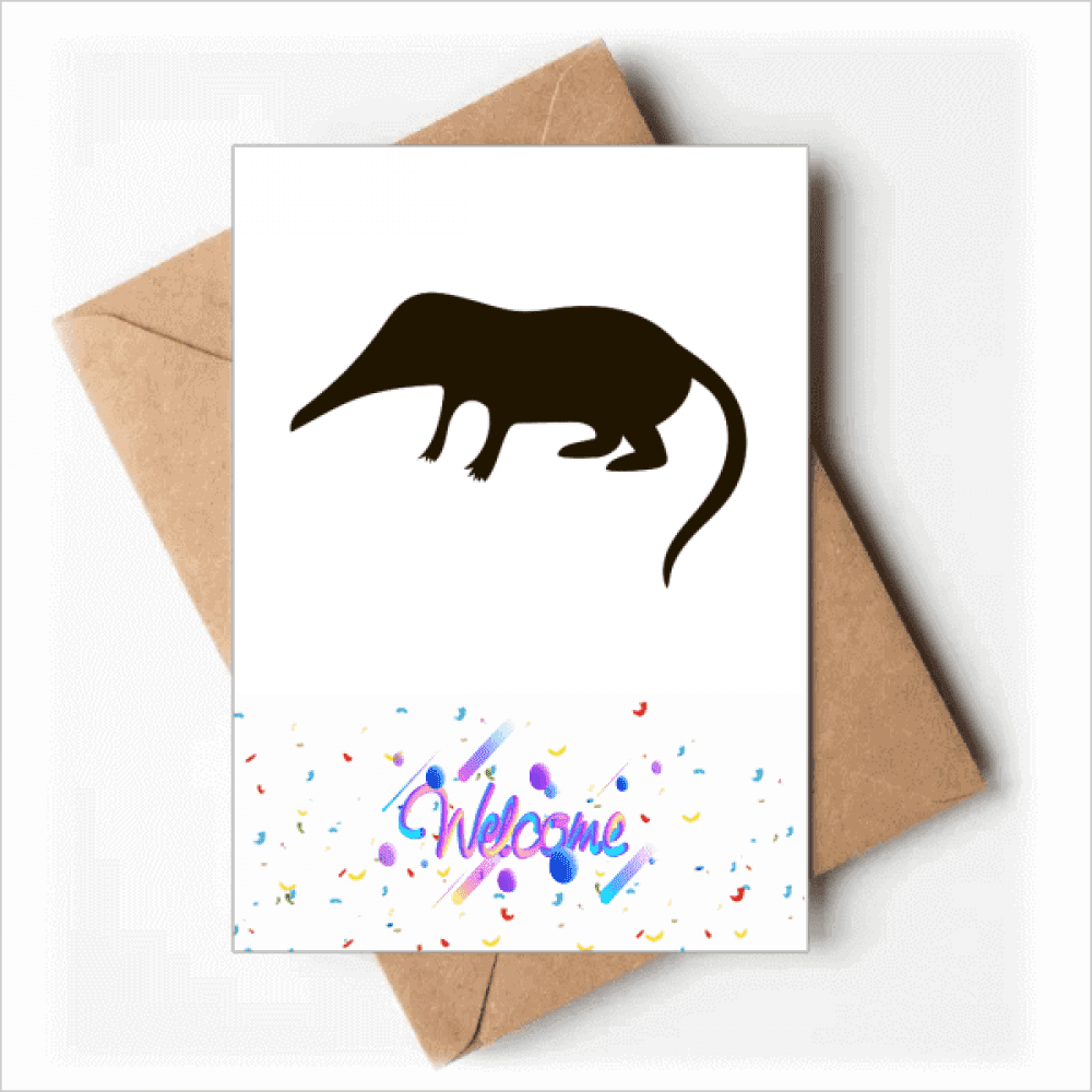 Black Shrew Animal Portrayal Welcome Back Greeting Cards Envelopes ...