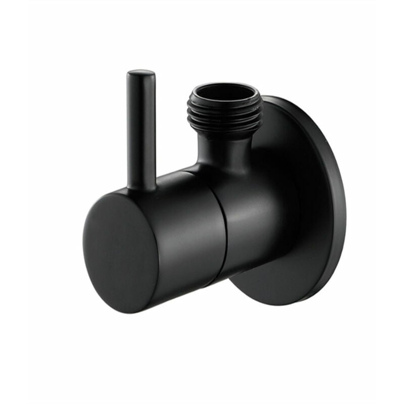 Black Shut-off Valve Angle Faucet Brass Diverter Valve Toilet Valve ...