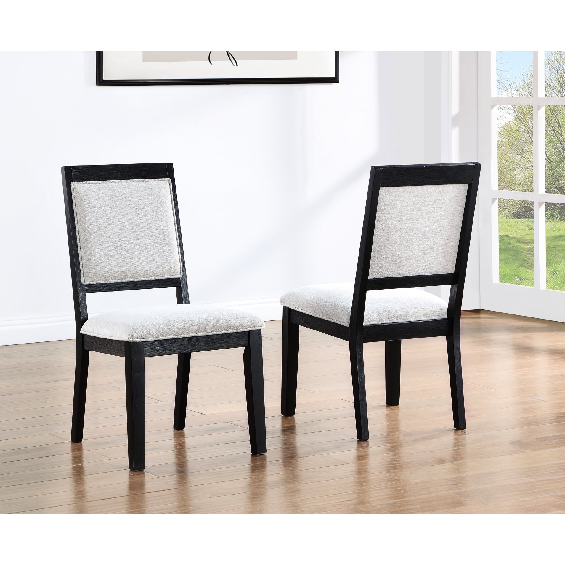 Black Side Chairs ( Of 2), Expertly Made From Asian Hardwood Solids ...