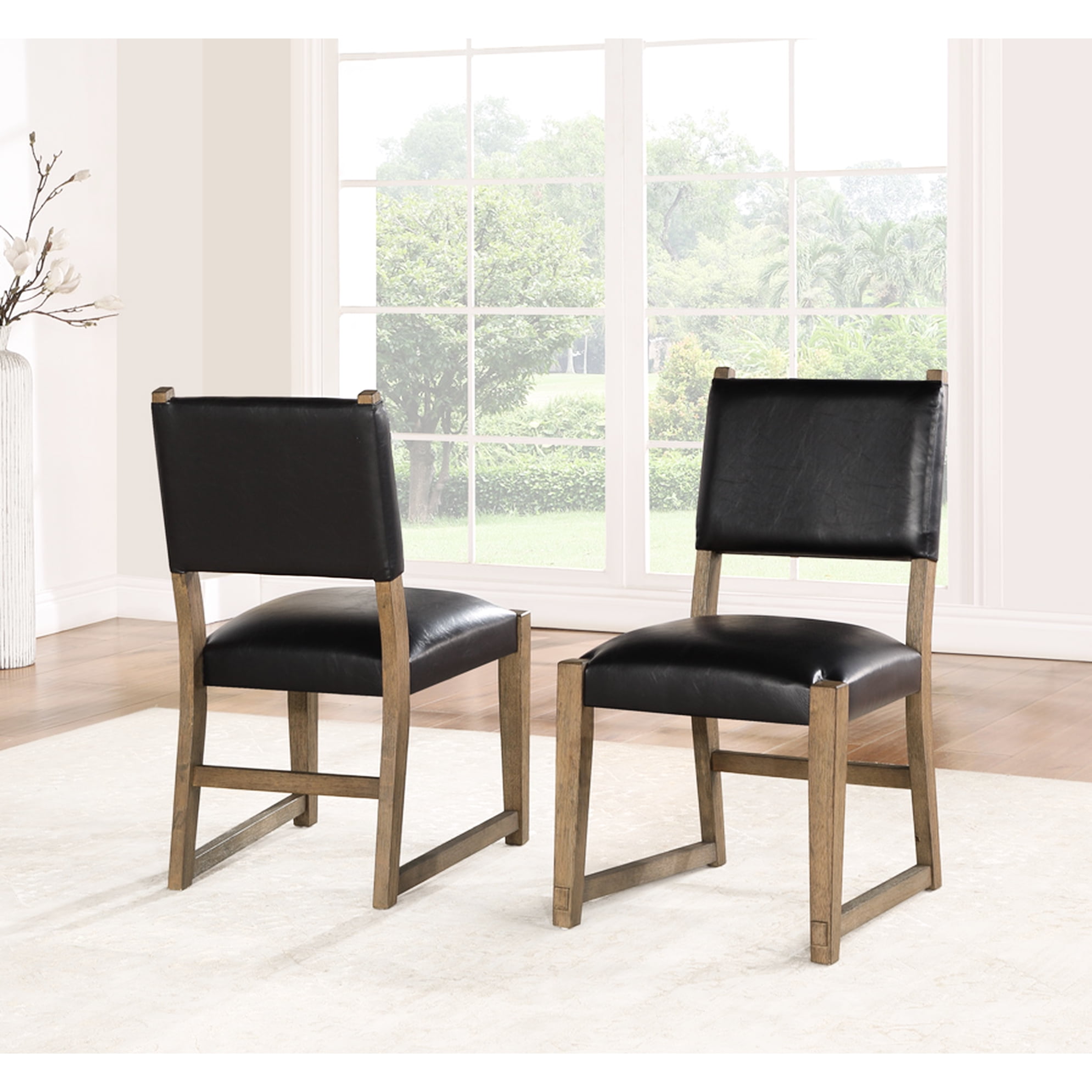 Black Side Chairs (2 Units). Built With Asian Hardwood & Veneers ...