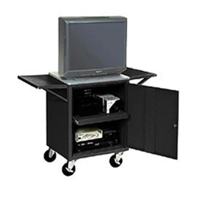 Black Side Shelves for Security Audio Visual Cart - Set of 2 - Walmart.com