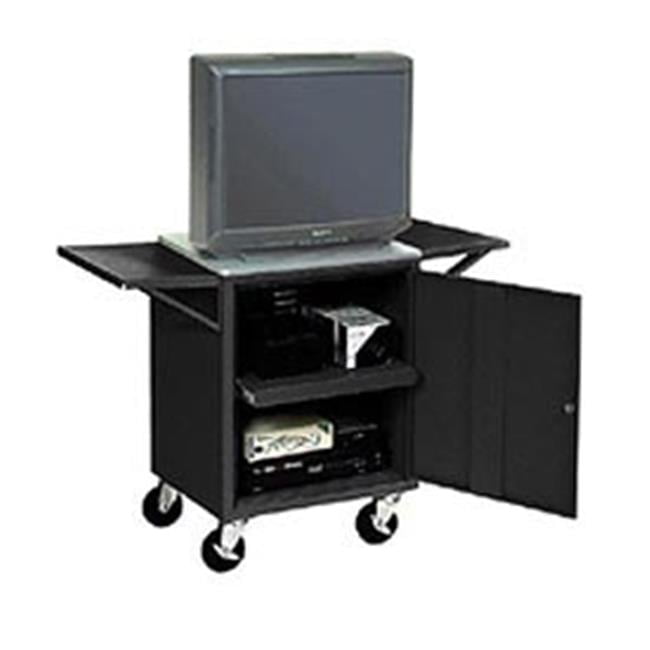 Black Side Shelves for Security Audio Visual Cart - Set of 2 - Walmart.com