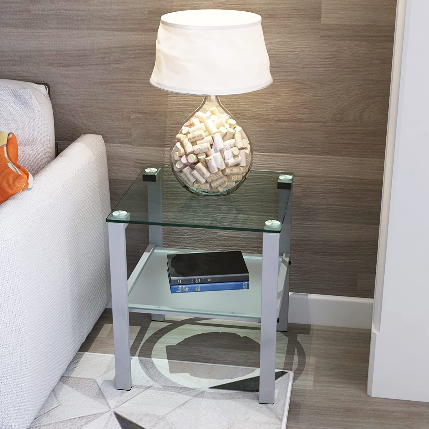 Black Side Table Small End Table for Living Room Night Stands for ...