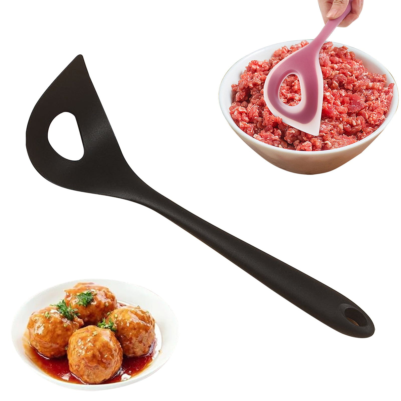 Black Silicon Meatball Maker - Easy Grip Tool for Making Uniform ...