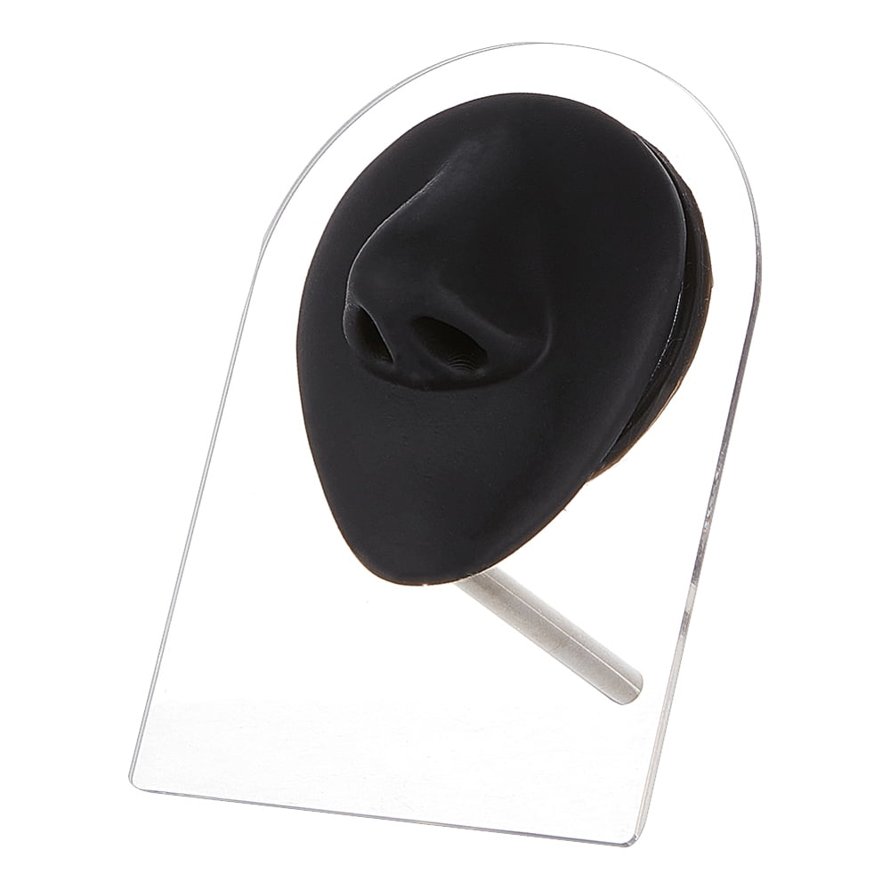 Black Silicone Nose Model with Acrylic Display Stands Soft Silicone ...