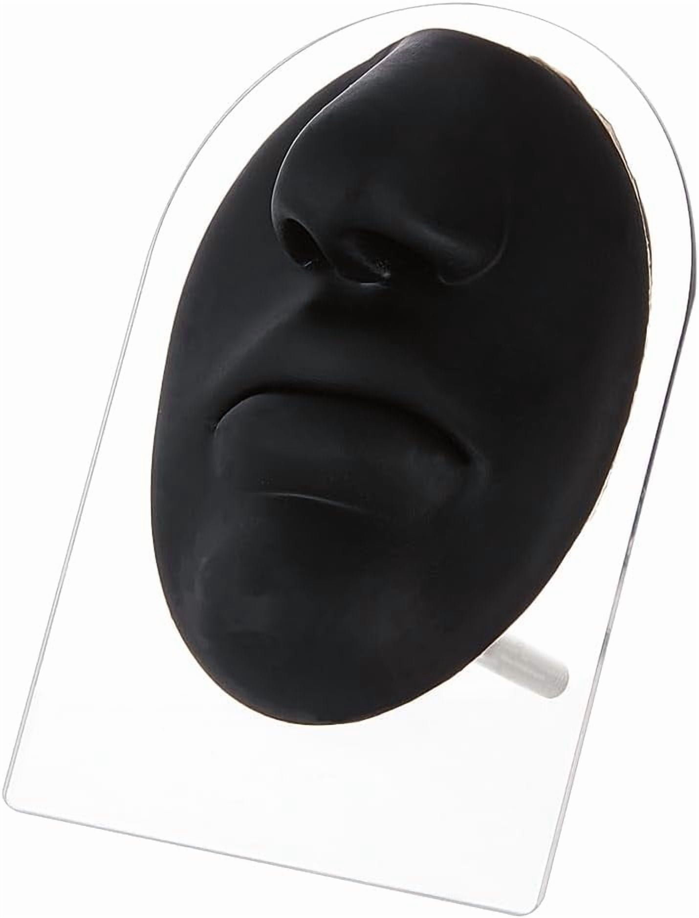 Black Silicone Nose Mouth Model with Acrylic Display Stands Soft ...