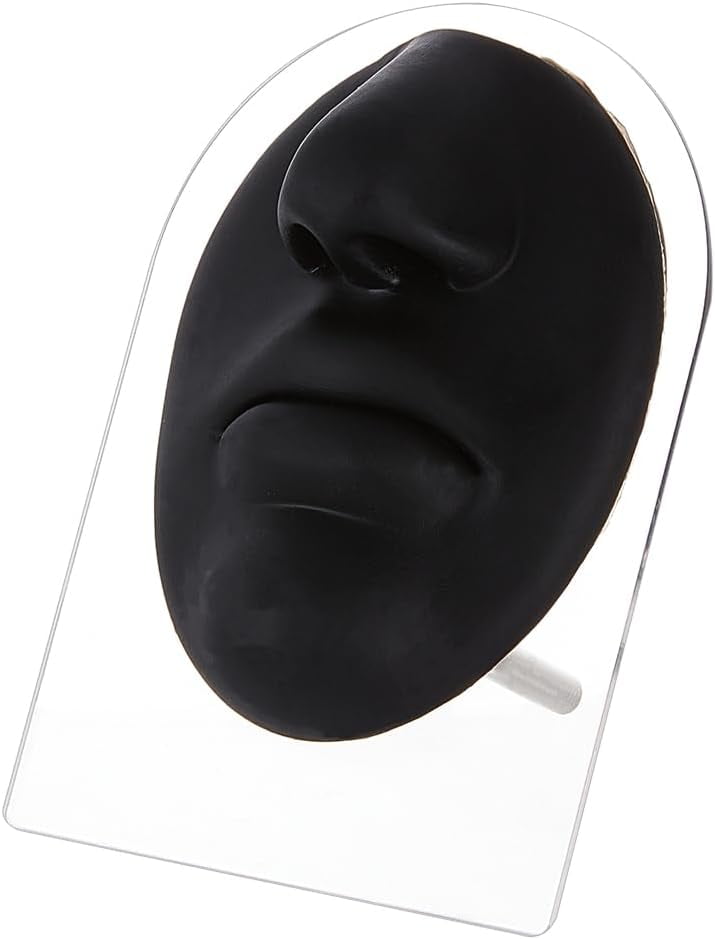 Black Silicone Nose Mouth Model with Acrylic Display Stands Soft ...