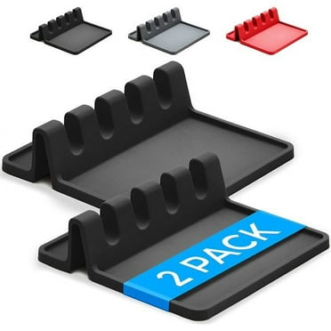 Zulay Holder Cooking Utensil Rest with Drip Pad, Multiple Utensils BPA ...