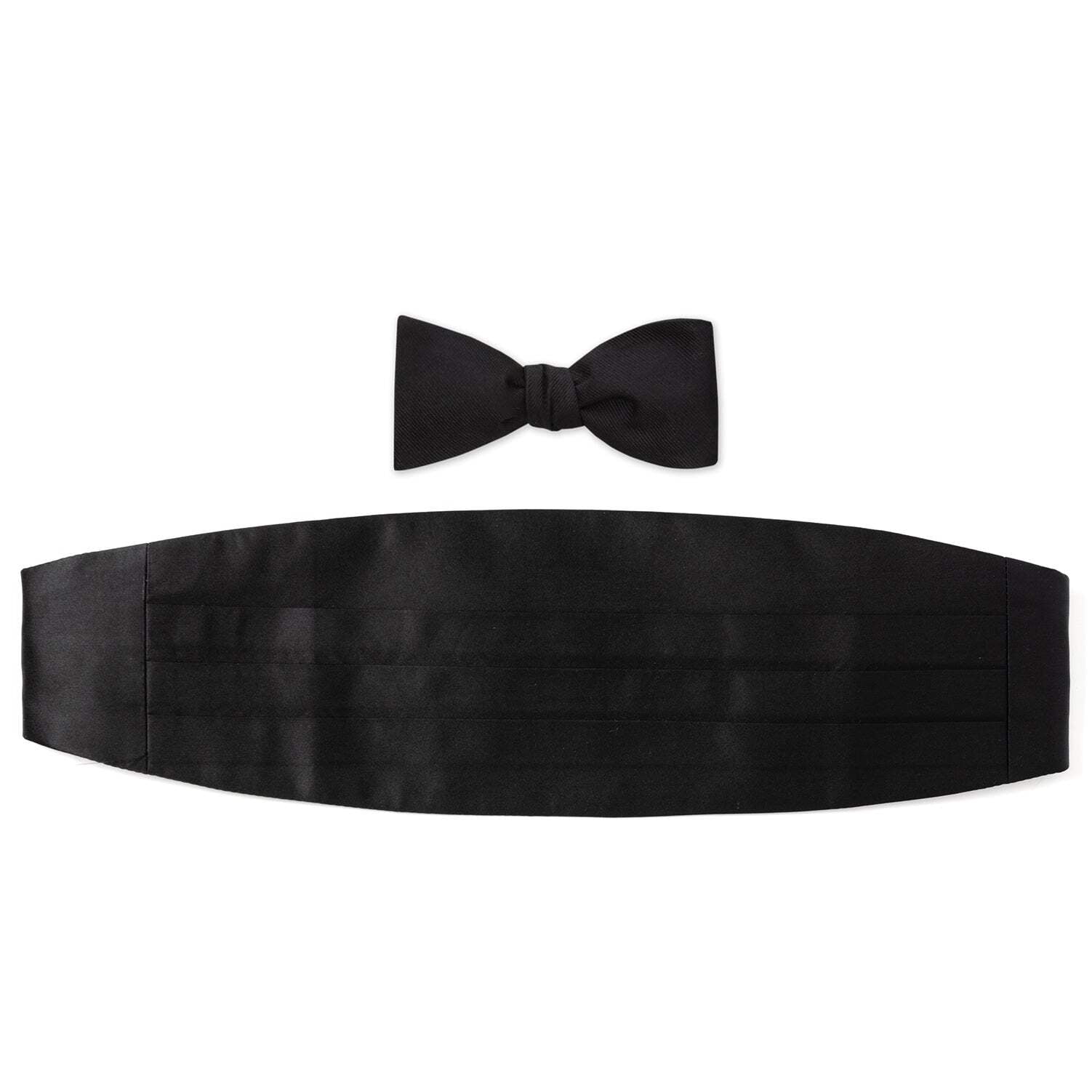 Black Silk Cummerbund and Bowtie Set - Walmart.com