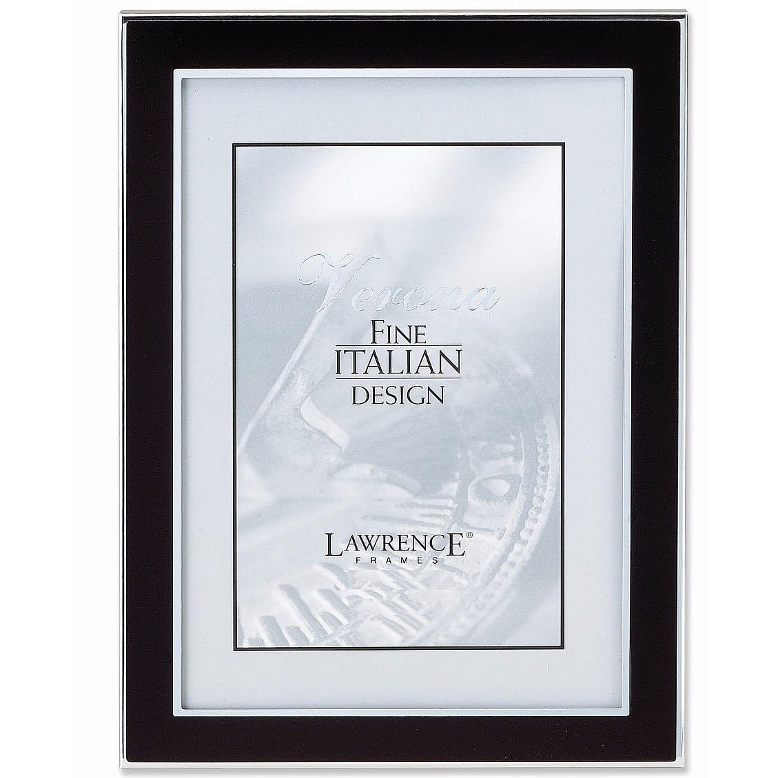 Black Silver 2-tone METRO frame by Lawrence Frames - 5x7 - Walmart.com