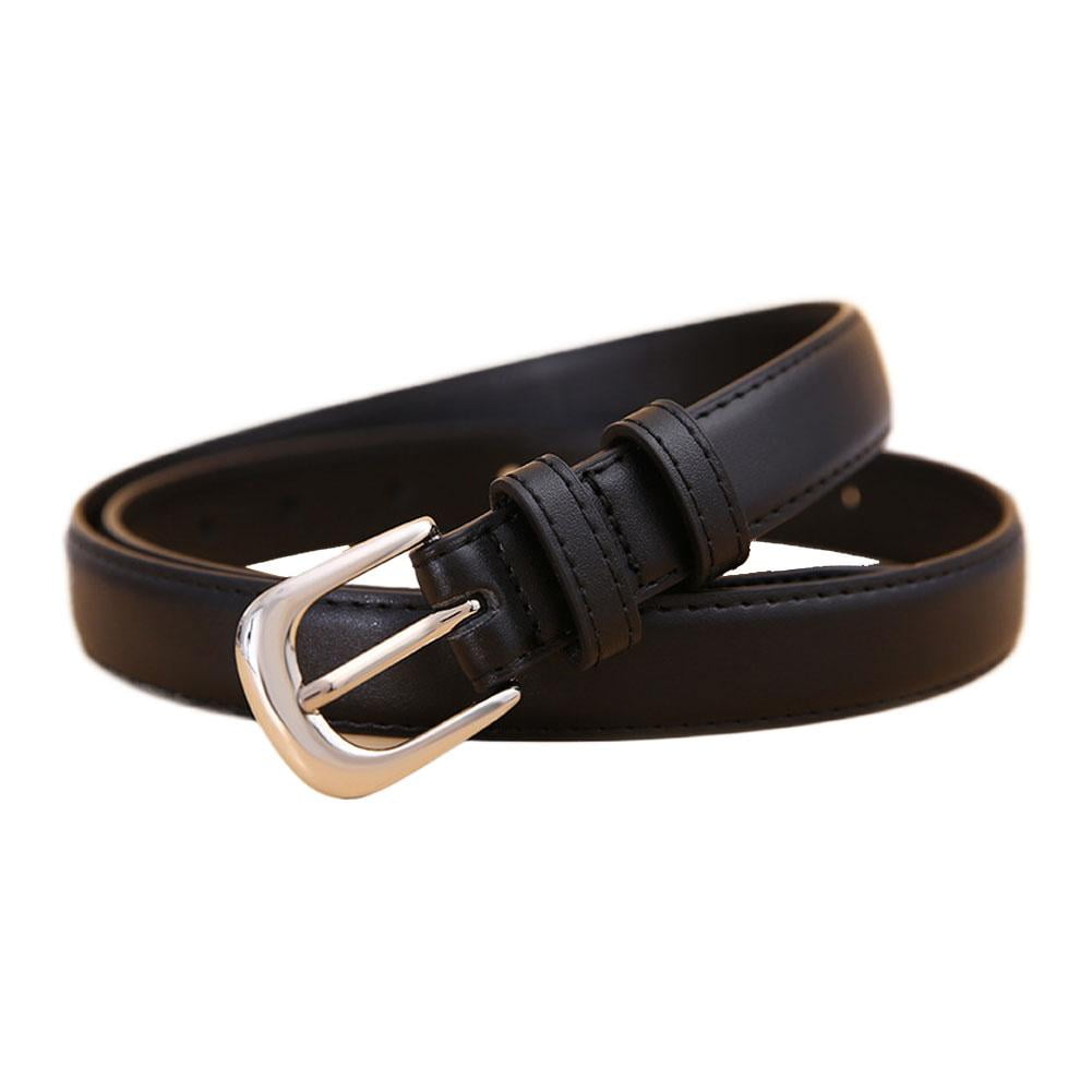 Black Silver Buckle (A) $ Belt Ladies New Fashion All-Match Thin Belt ...