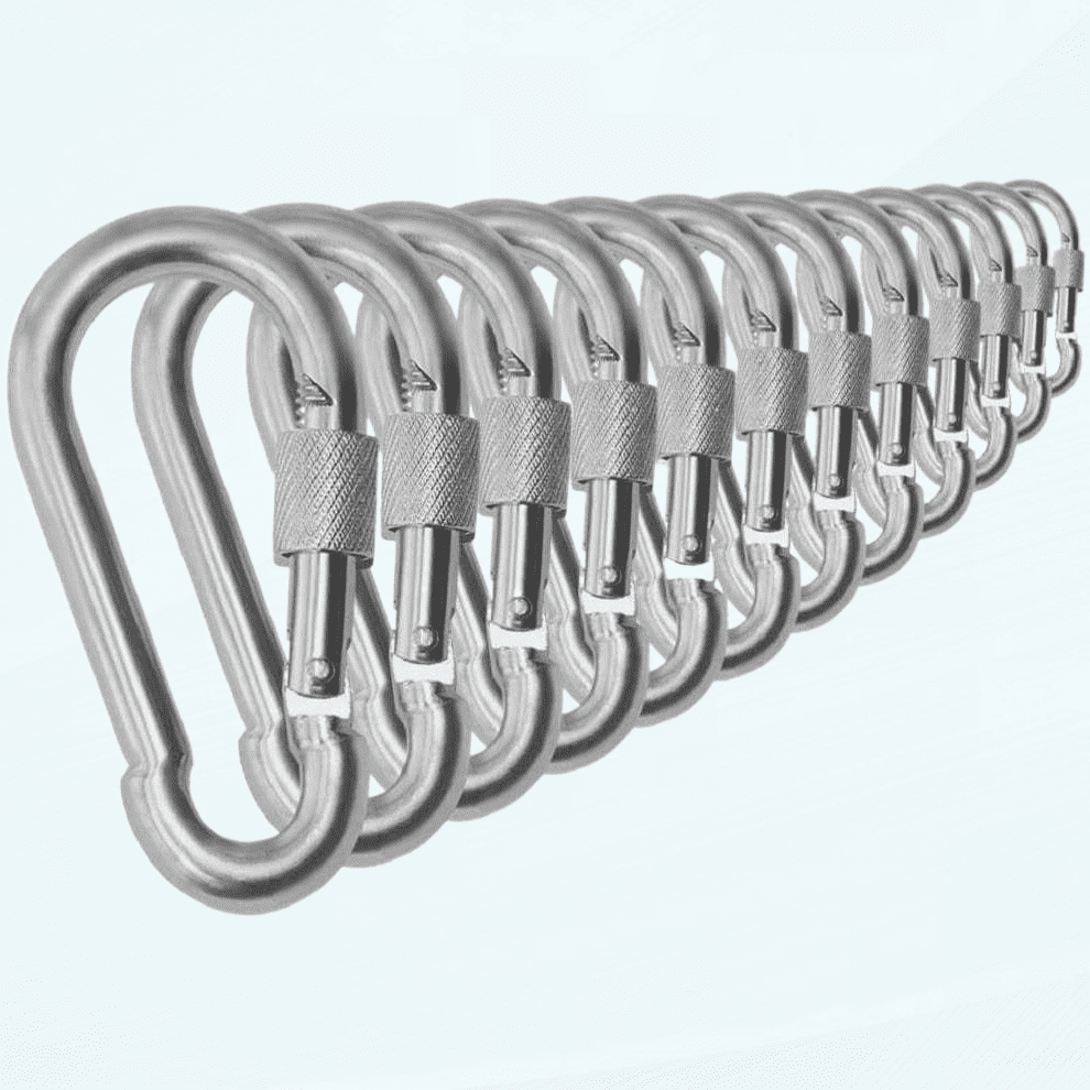 Black & Silver Heavy Duty Bushcraft Locking Thumb Screw Closure Zinc ...