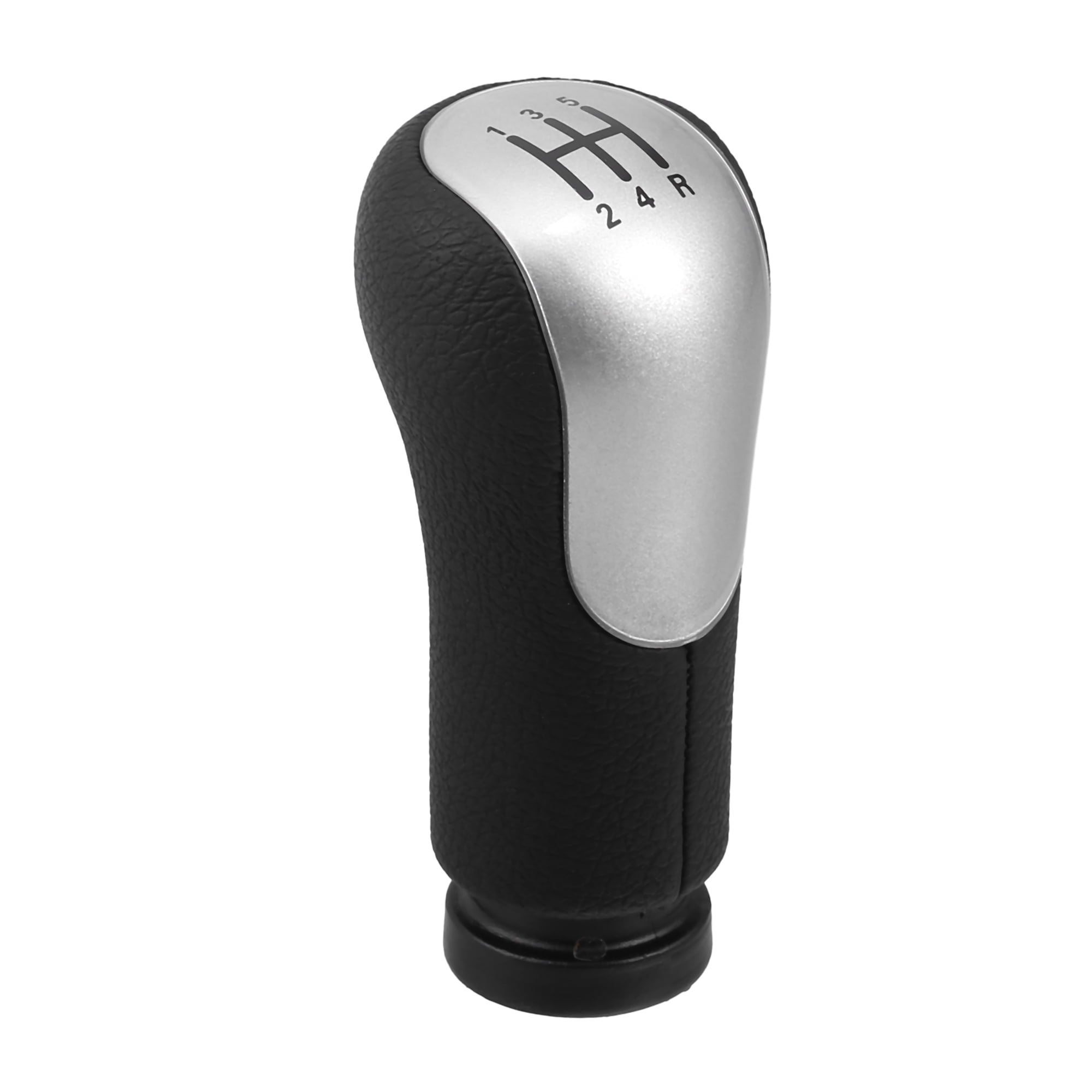 Black Silver Tone Gear Lever Stick Shifter 5 Speed Manual Gear Stick ...