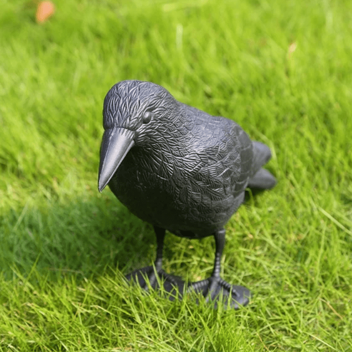 Black Simulation Crow Decoration Fake Crow Bird Standing Flying Crow ...