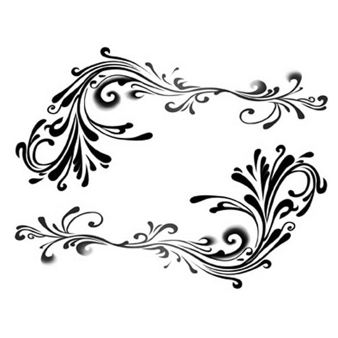 Black Simulation Women Makeup Art Abdomen Temporary Fake Tattoo Sticker ...