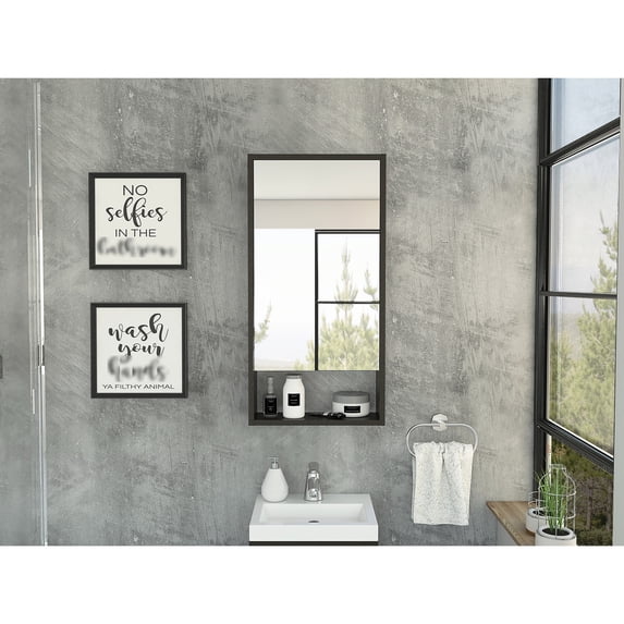 Black Single - Door Medicine Cabinet | For Bathroom Essentials ...