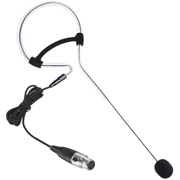 Black Single Earset Headset Microphone Headworn Over Ear Hanging ...