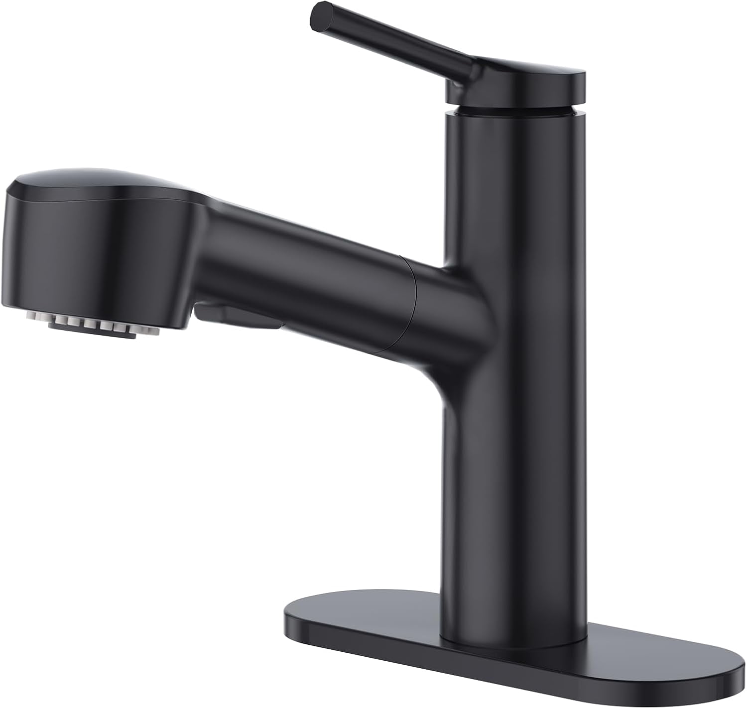 Black Single Hole Bathroom Faucet 1 Handle Pull Out Bar Sink Faucets ...