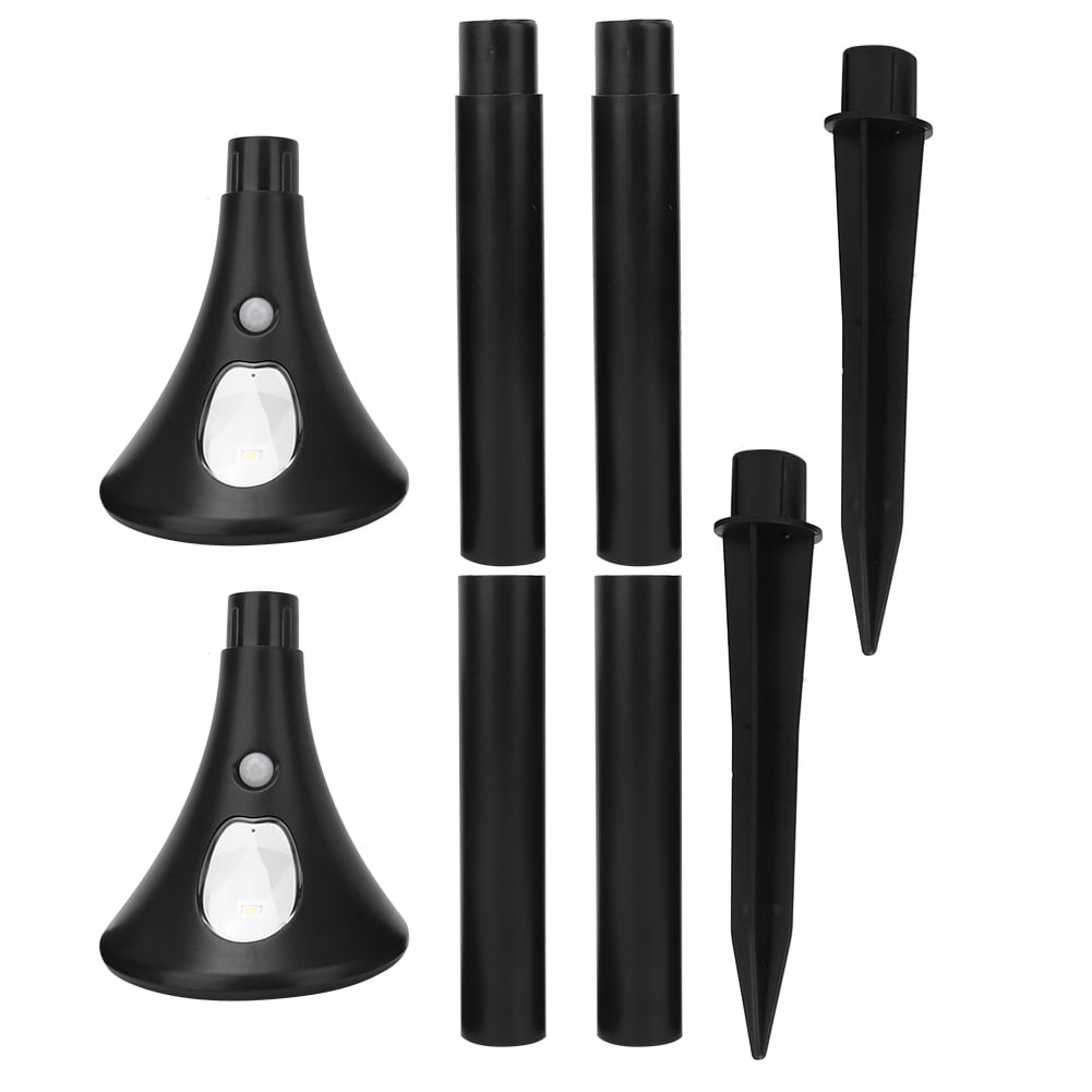 Black Single Lighting Human Body Induction Solar Energy LED Lawn Lamp ...