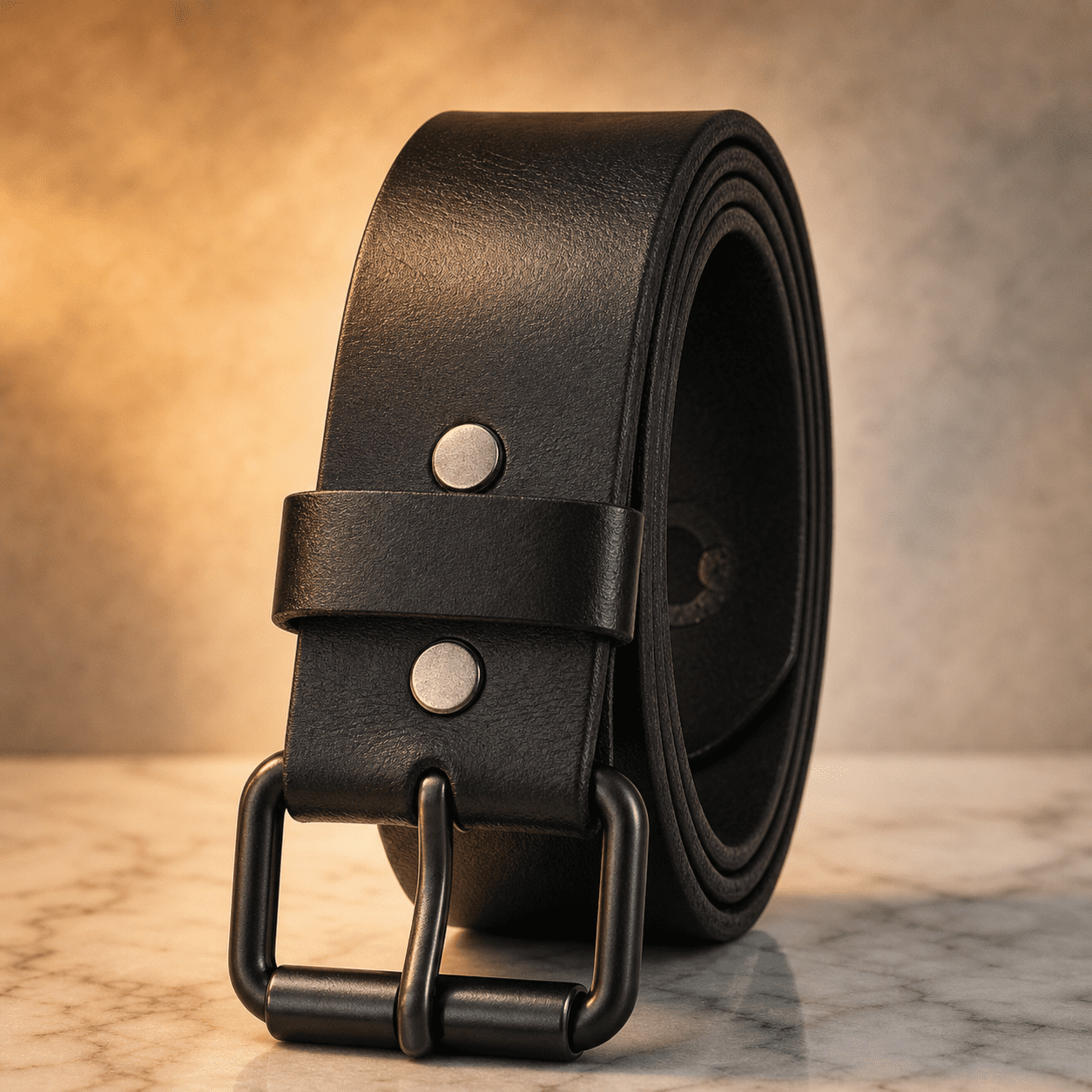 Black (Single Prong), Small (28-30) Full Grain Leather Work Belt ...