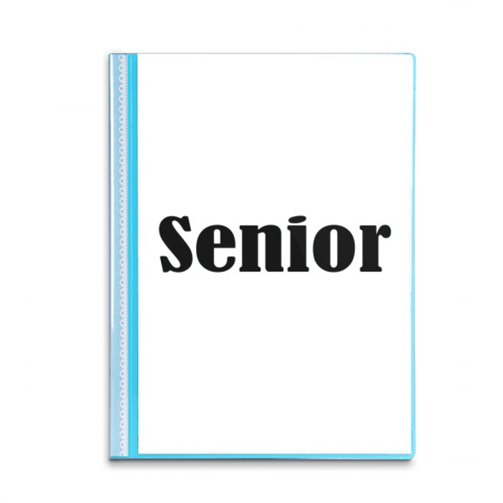 Black Single Words Senior Book Sheet Protectors Portfolio Binder Folder ...