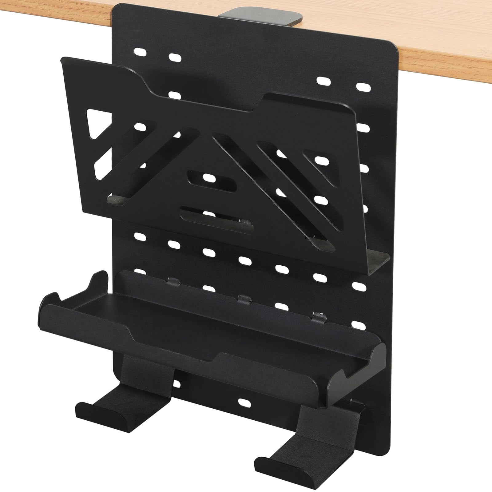 Black Single-deck with Cable Tray & Hooks Desktop Organizer - Walmart.com