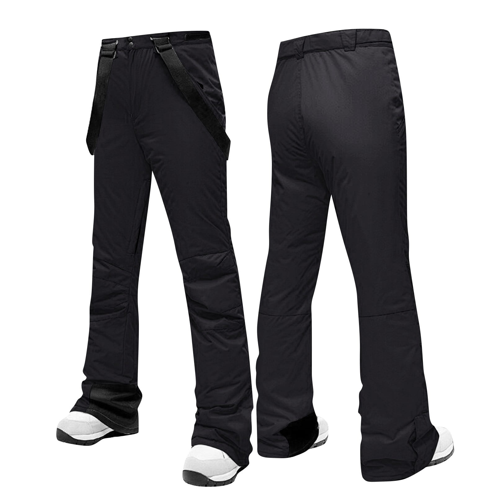 Ski Pants Women Winter Insulated Fleece Thermal Ski Bibs Baggy Skiing ...