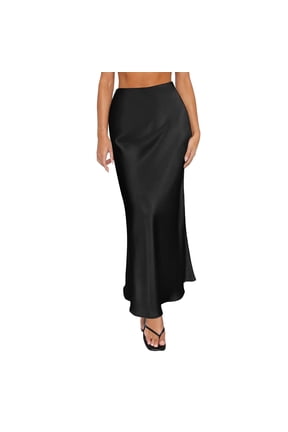 Black Satin Skirts for Women Stylish and Elegant Clothing Options
