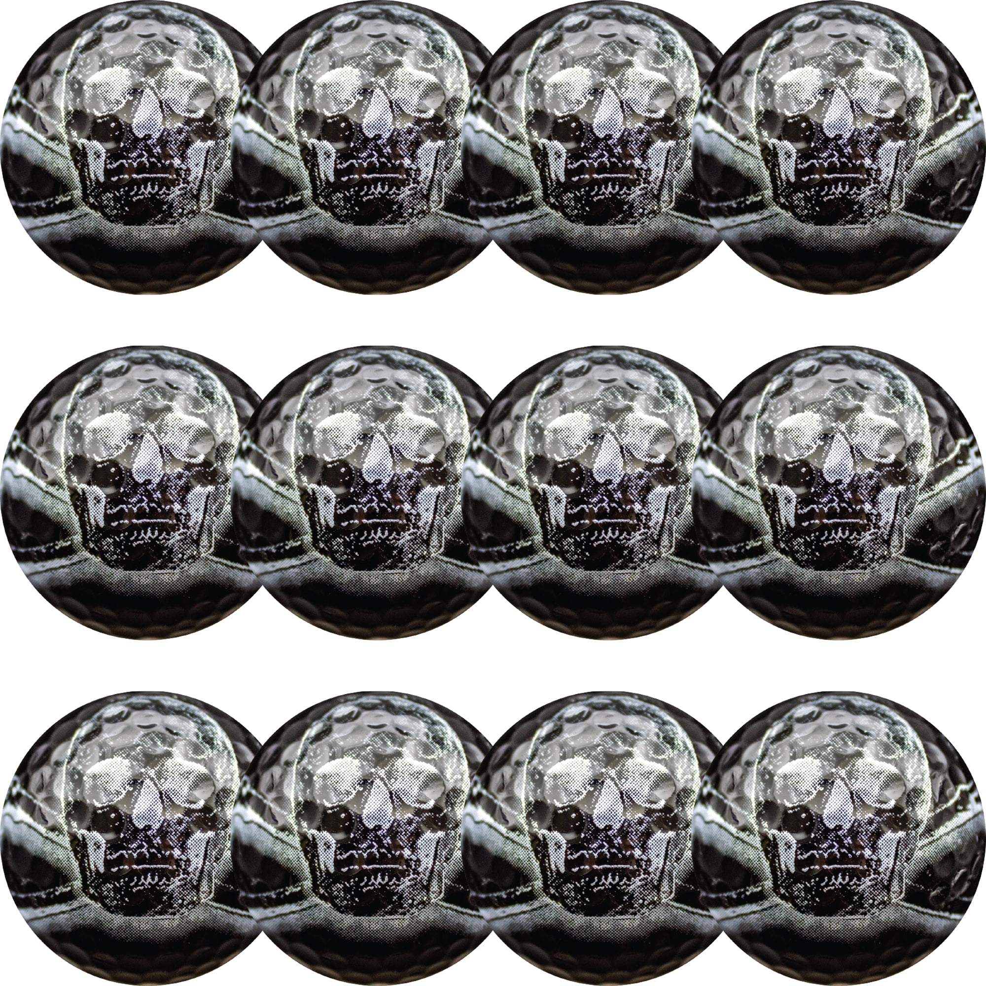 Black Skull Golf Balls – 12-Pack Bold Skull & Crossbones Design ...