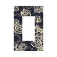 Black Skull Roses Cool Single Gang Wall Plate 1 Gang Decorative ...