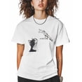Black Skull T Shirts for Women Short Sleeve Cotton Crewneck T-Shirt ...