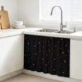 Black Sky Cabinet Curtains for Kitchen 28"W x 35"L, Modern Minimalist ...