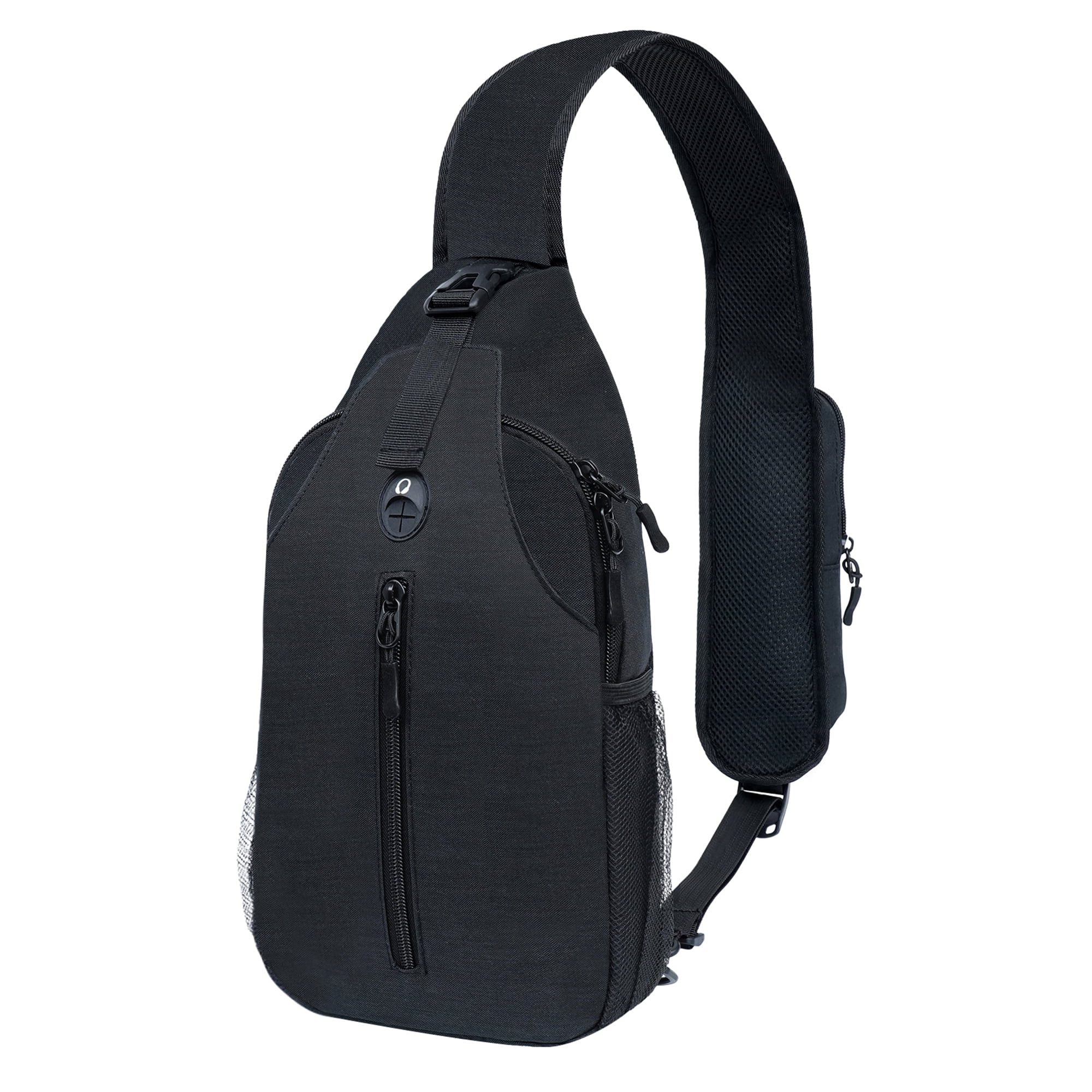 Black Sling Bag Crossbody Shoulder Bag for Women-Men Hiking Travel ...