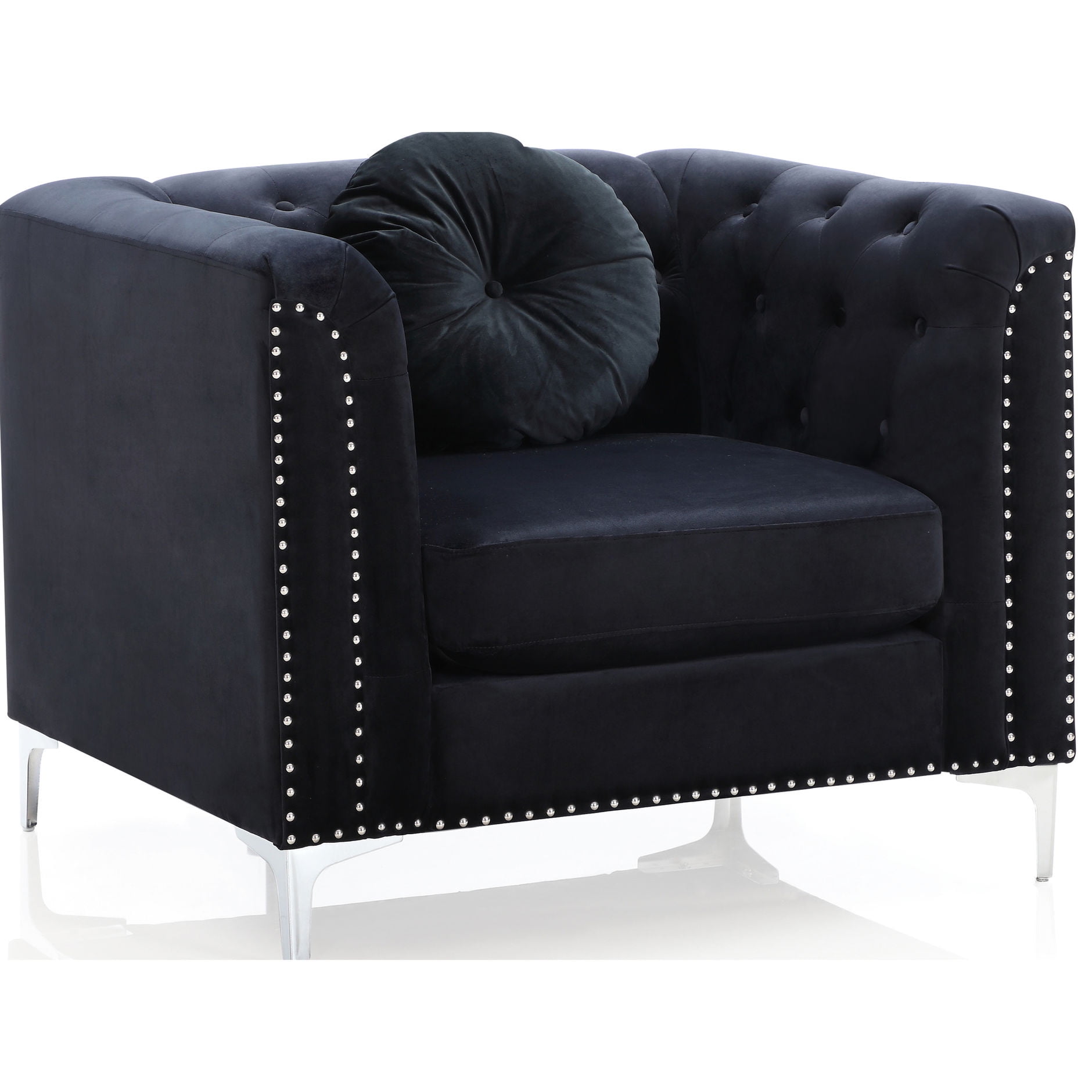 Black Sloped Arm Chair with Modern Design | Comfort - Enhancing for ...