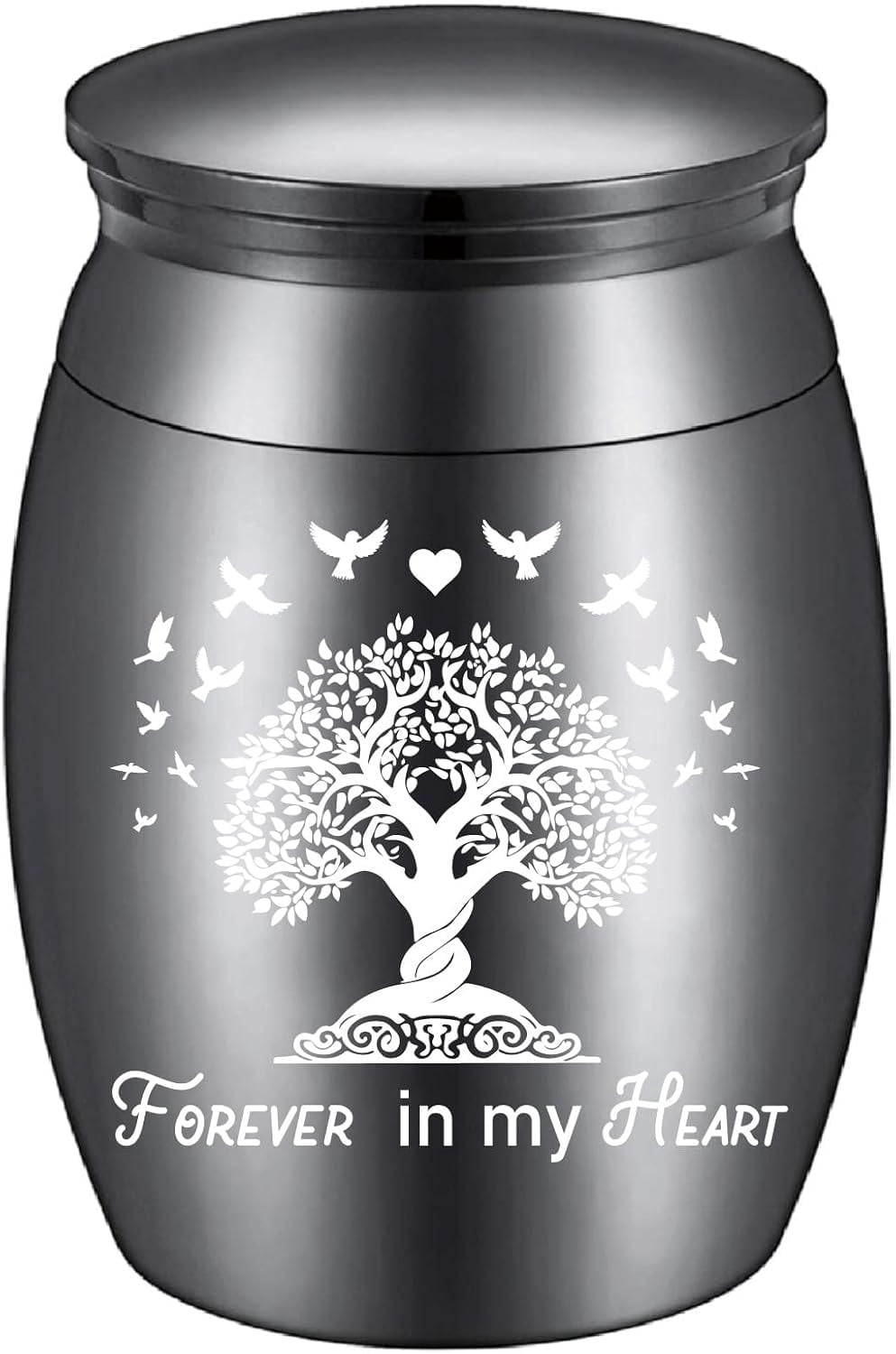 Black Small Keepsake Urns Mini Cremation Urn for Ashes Tree of Life ...