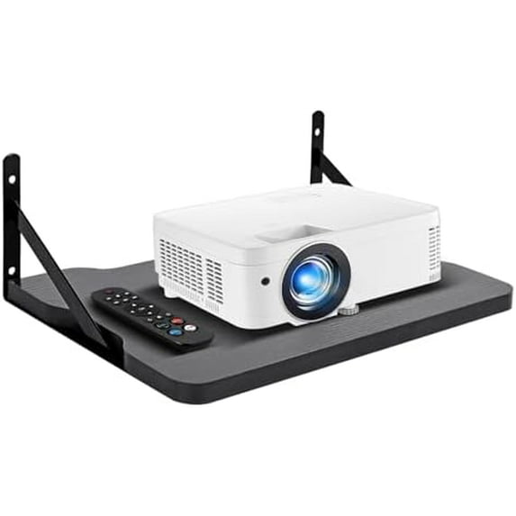 Black Small Mini Projector Shelf,Router Wall Mount Floating Shelf ...