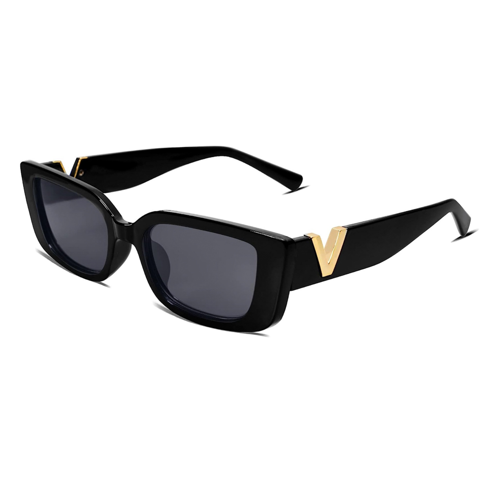 True Vintage Small Frame Rectangle Sunglasses Color Tinted Lens 46mm ...