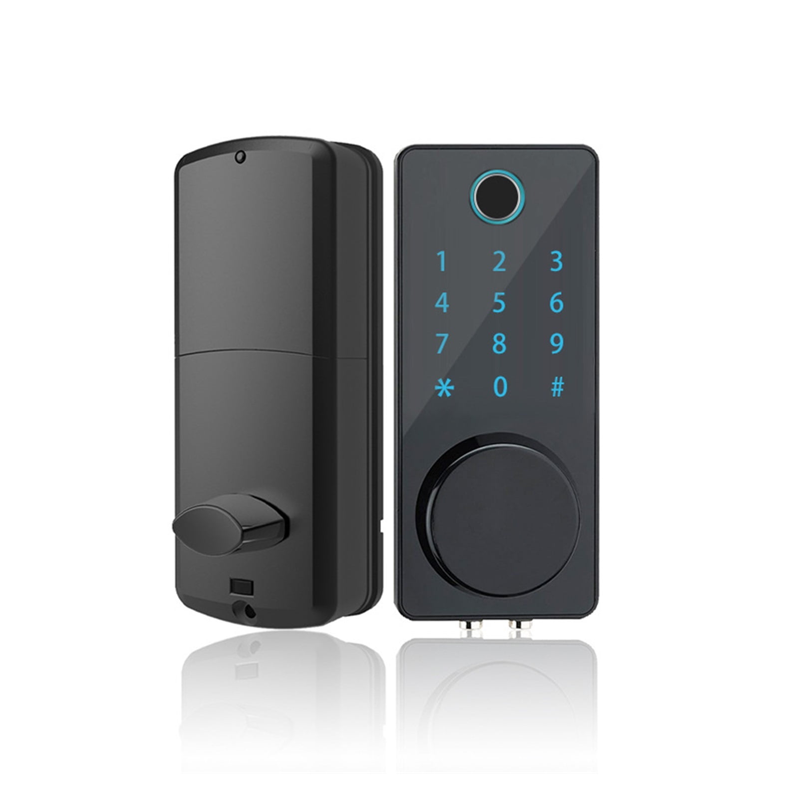 Black Smart Fingerprint Deadbolt Lock WiFi APP Remote Control Auto-Lock ...