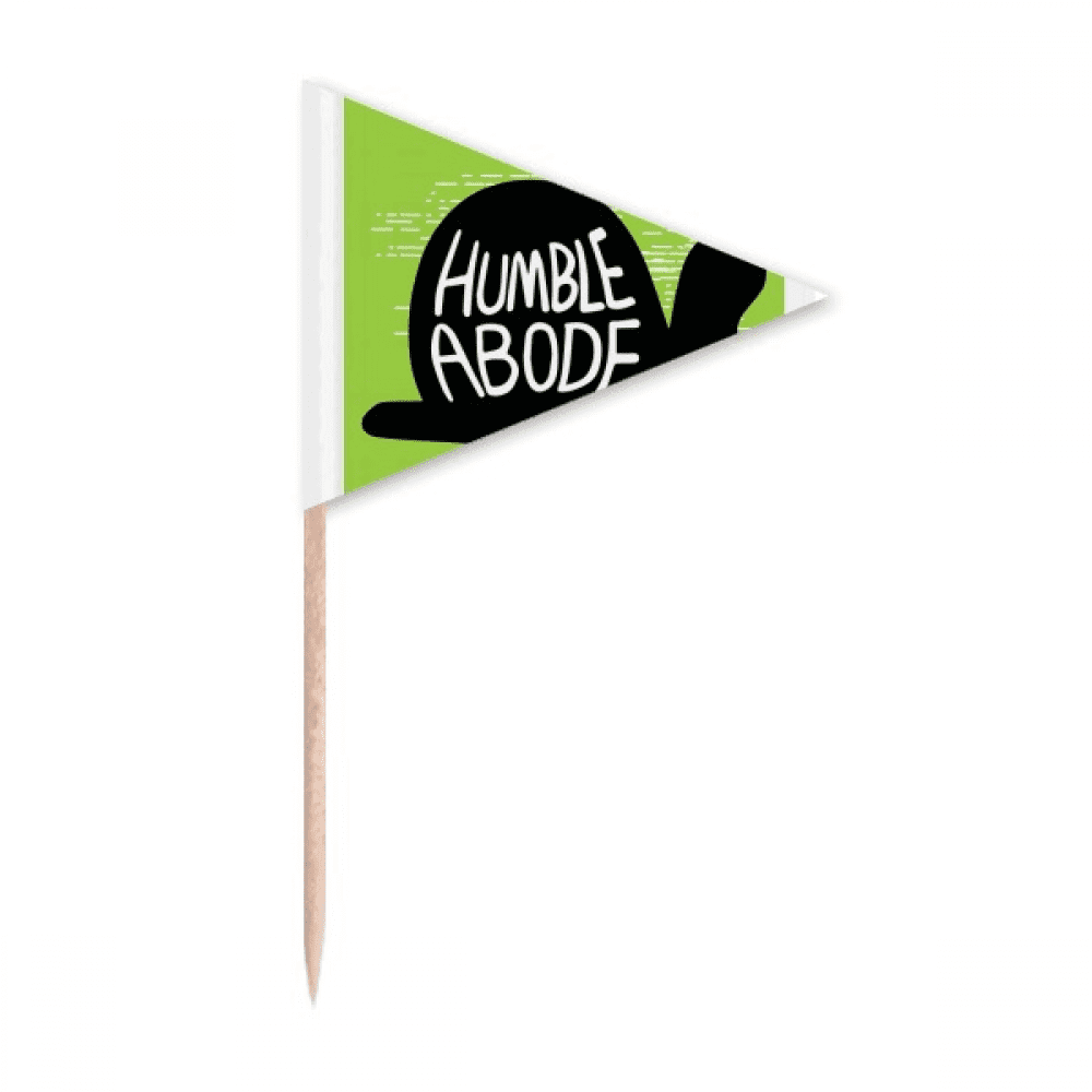 Black Snail Animal Outline Natural Toothpick Triangle Cupcake Toppers ...