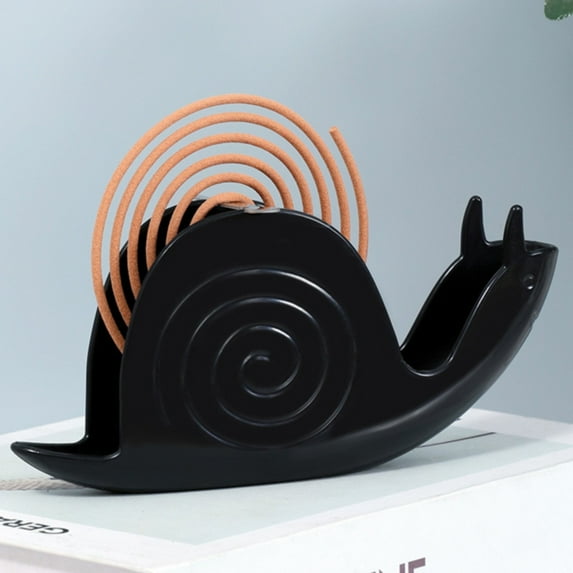 Black Snail Coil Holder - Decorative Incense Burner,Mosquito Coil Tray ...