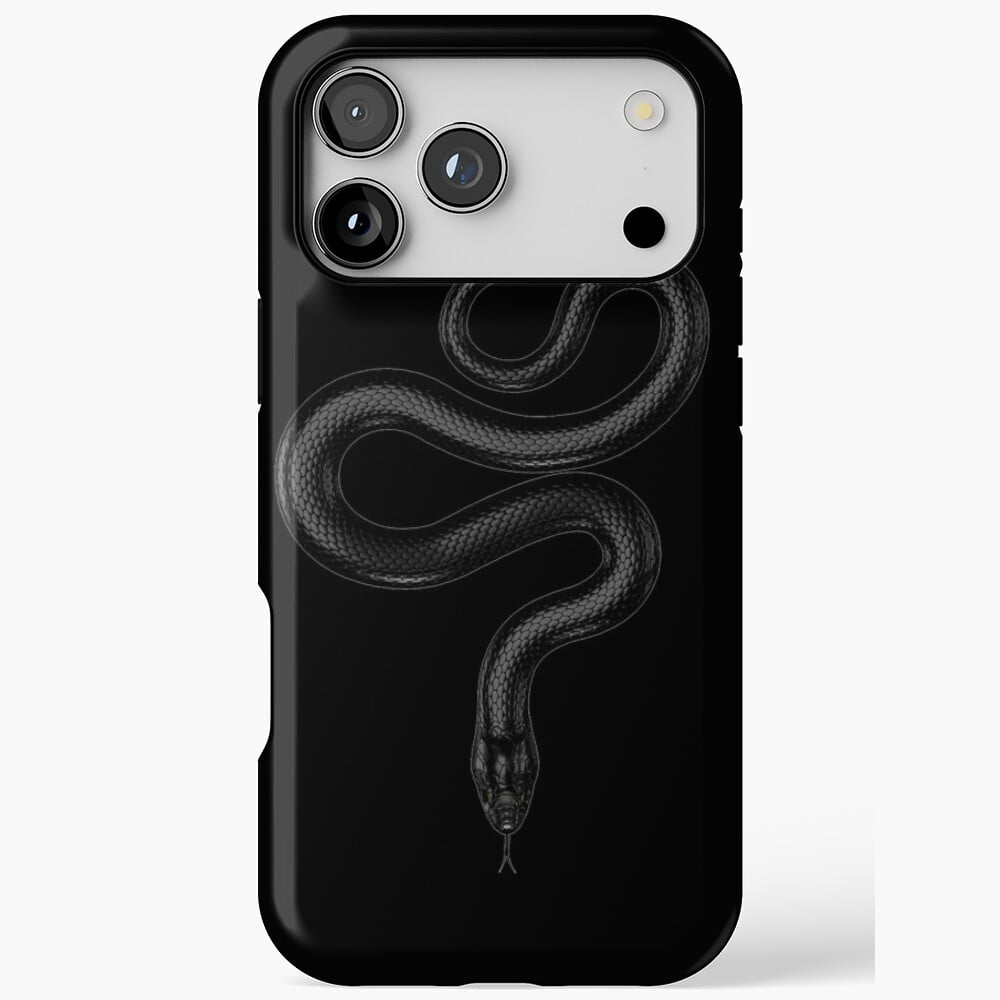 Black Snake Edgy Minimalist Reptile Animal Line Art Case for iPhone 11 ...