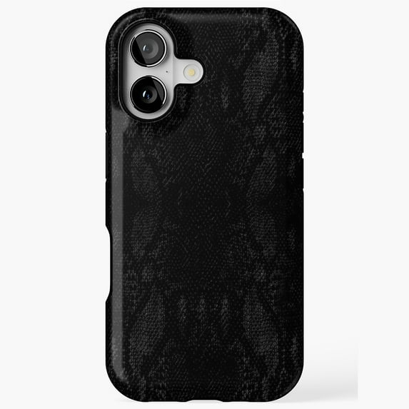 Black Snakeskin Pattern Bold Serpentine Texture with iPhone 17 to 11 ...
