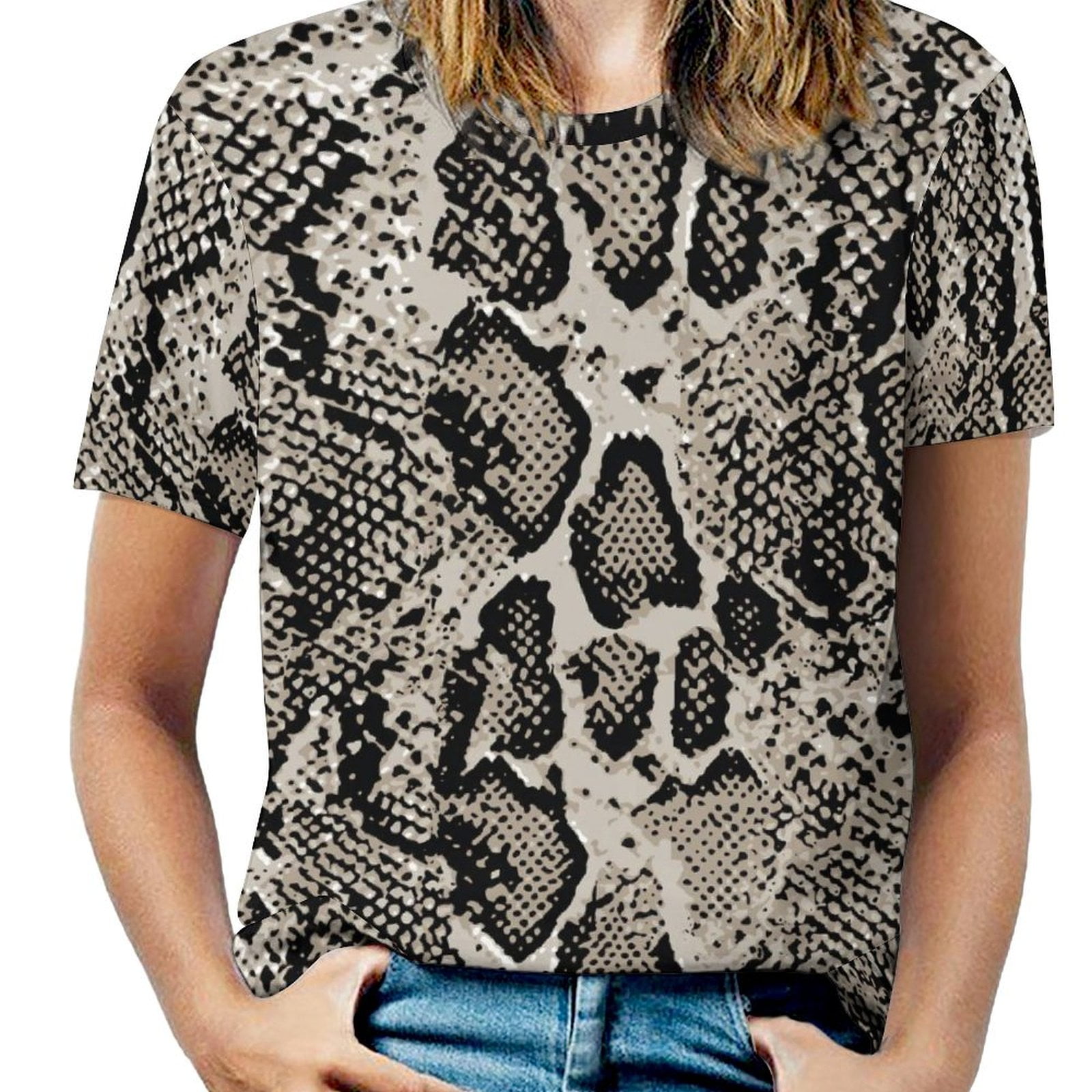 Black Snakeskin Texture T Shirt Toxical Large Cobra And Boa T-Shirts ...