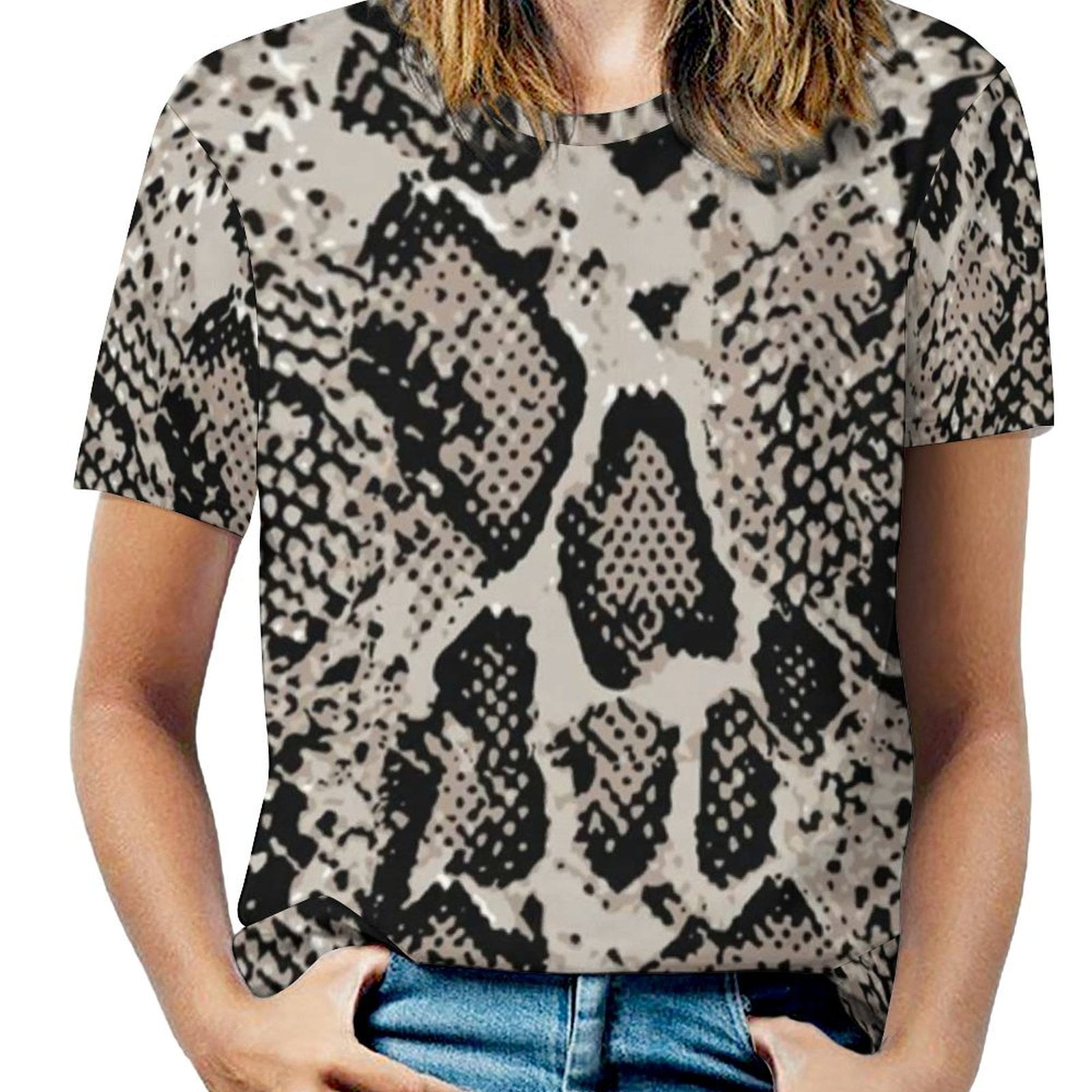 Black Snakeskin Texture T Shirt Toxical Large Cobra And Boa T-Shirts ...