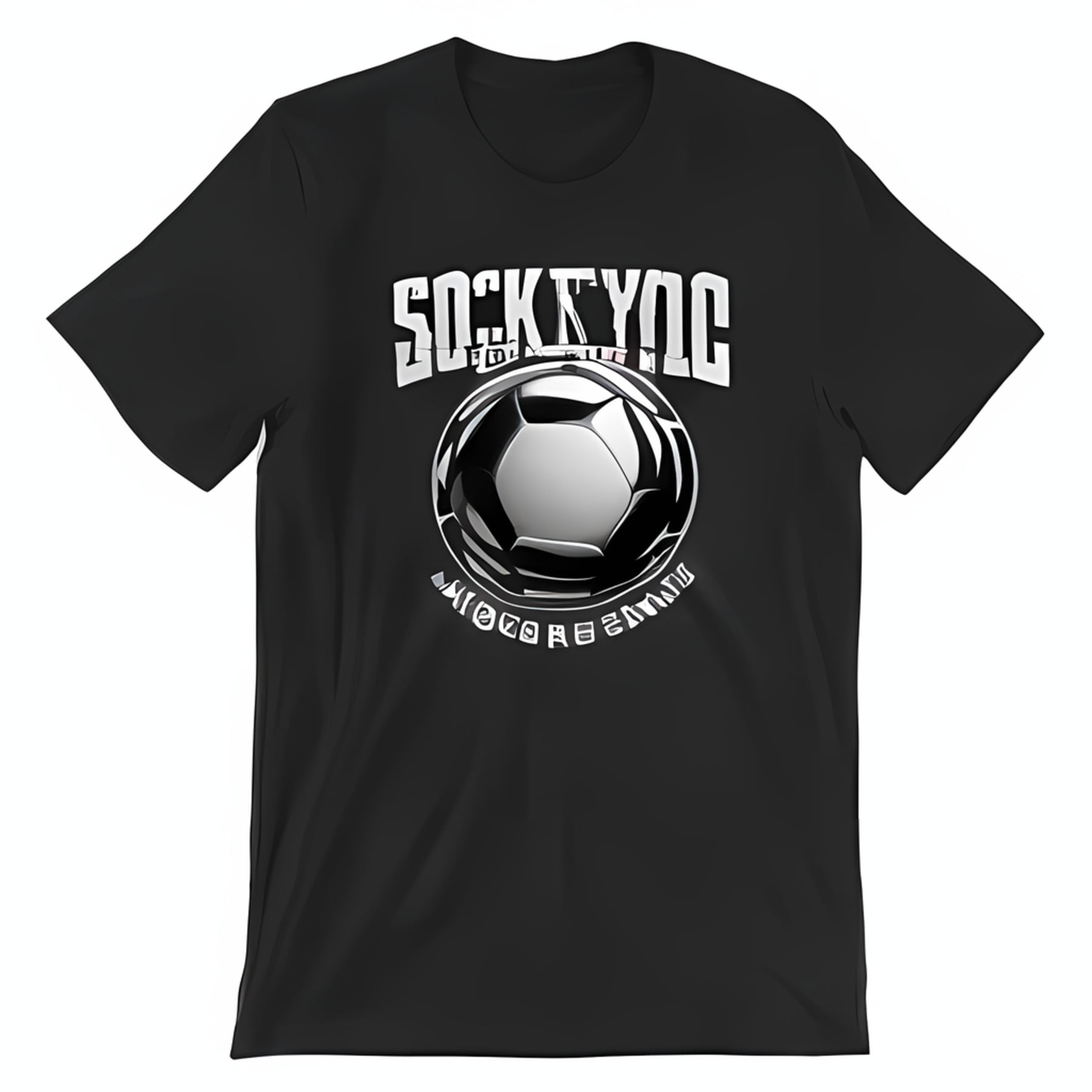 Black Soccer Yolyoc T-Shirt with Micro Air Riyadh Logo Unique Design ...