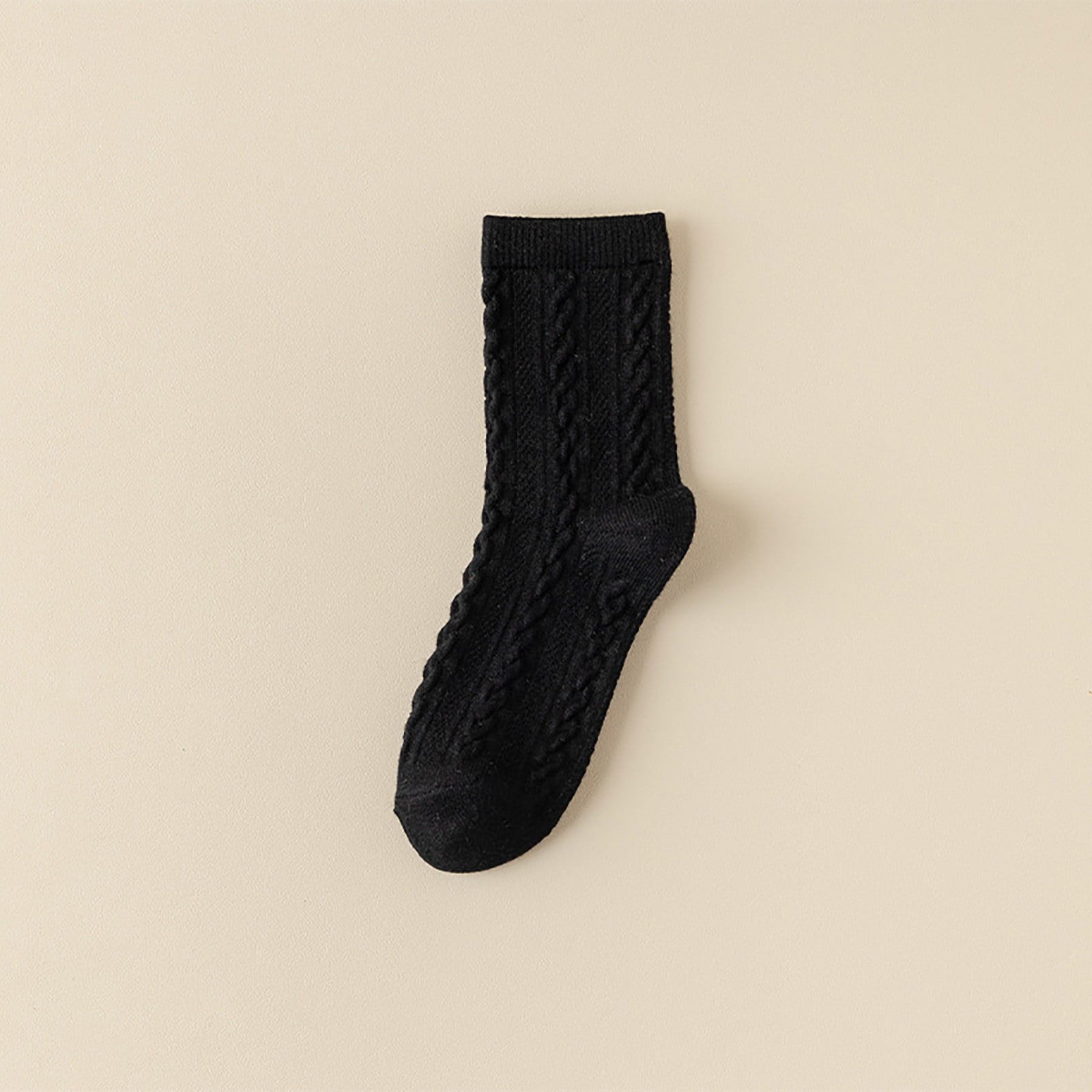 Black Socks Women's Color Matching Multi Color Breathable Plush and ...