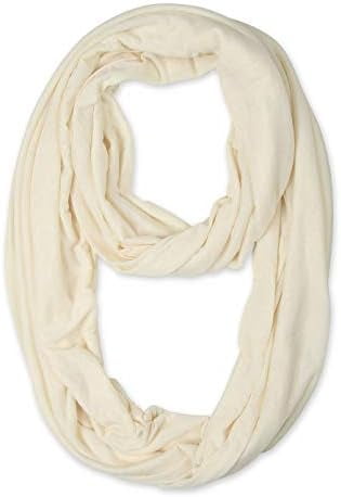 Black Soft Girl Women Infinity Wrap Scarf Stretchy Jersey Knit Sleep ...