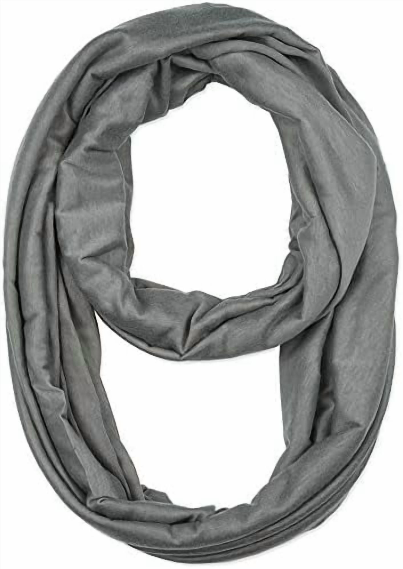 Black Soft Girl Women Infinity Wrap Scarf Stretchy Jersey Knit Sleep ...